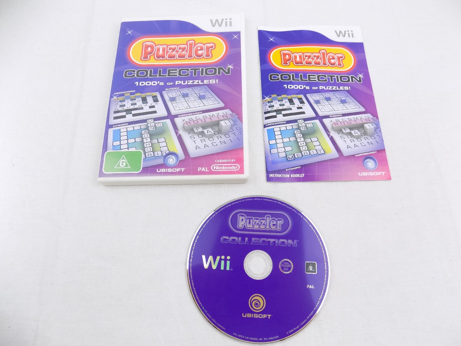 Mint Disc Nintendo Wii Puzzler Collection - Inc Manual Wii U Comp ...