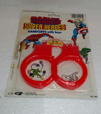 1987 MARVEL COMICS SUPER HEROS HANDCUFFS WITH KEYS NEW | eBay