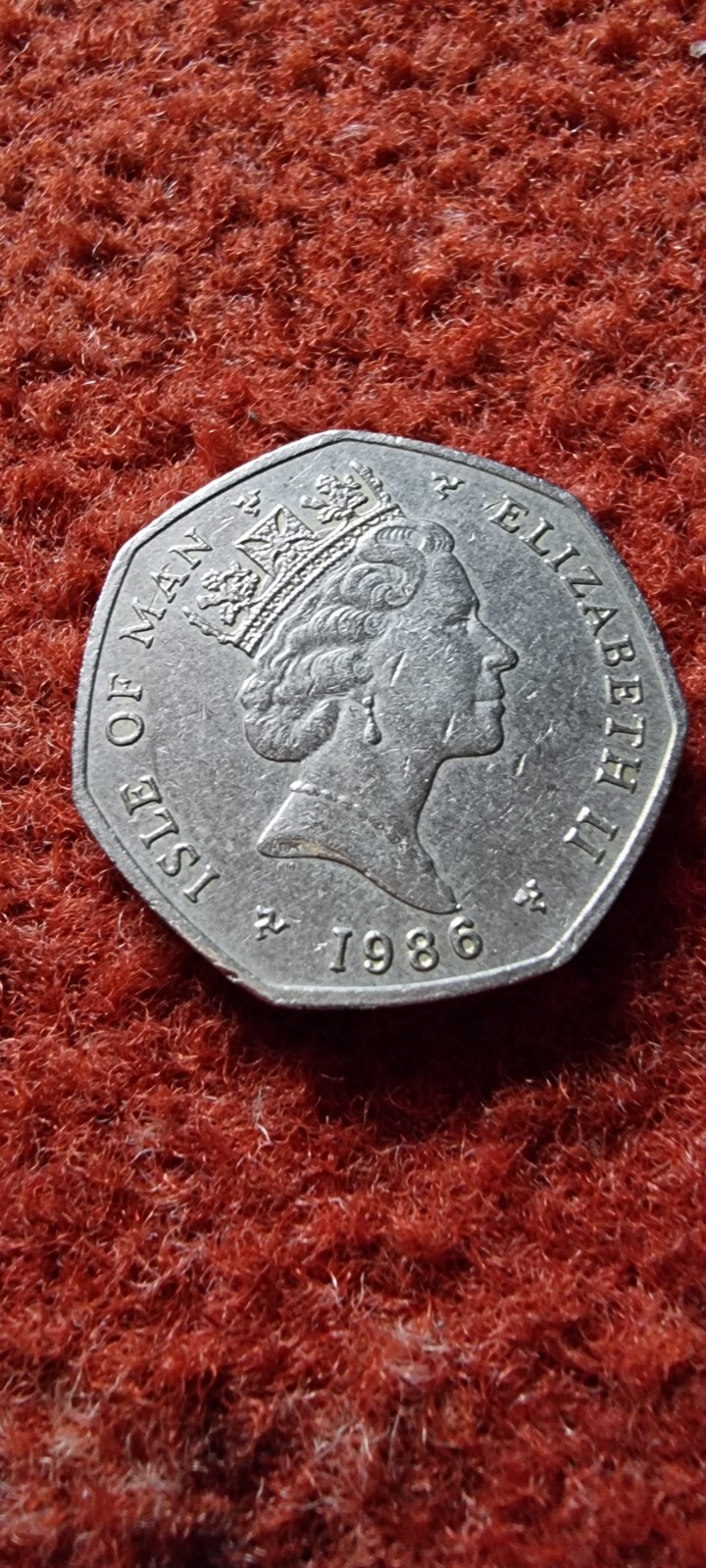 1986 Isle Of Man Douglas Horse Drawn Tram.christmas Coloured 50p Coin ...