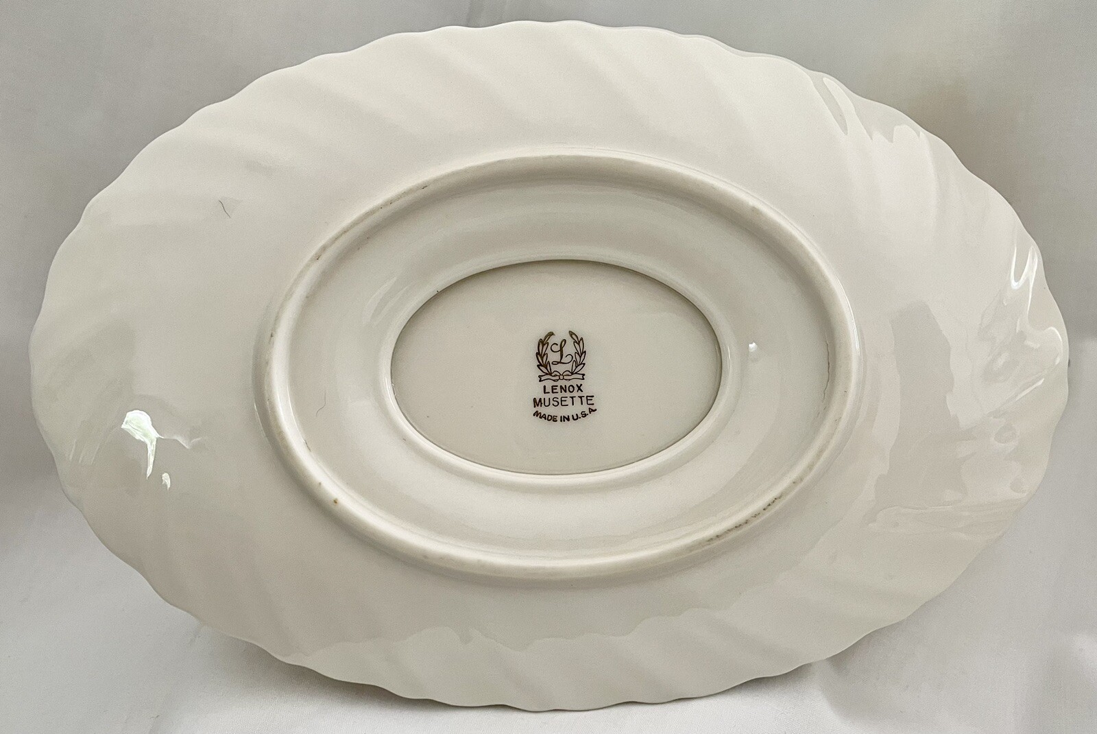 Lenox Musette Bone China~ Gravy Boat with Attached Underplate~No Chips ...