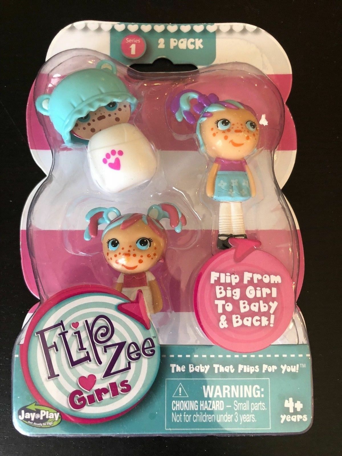 Lot of 4 2-2 Pack,2-4 Pack Play Flip Zee Girls Series 1 Big Girl To ...