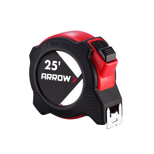 Arrow 25FT Auto-Lock Tape Measure, Easy Read Measuring Tape with ...