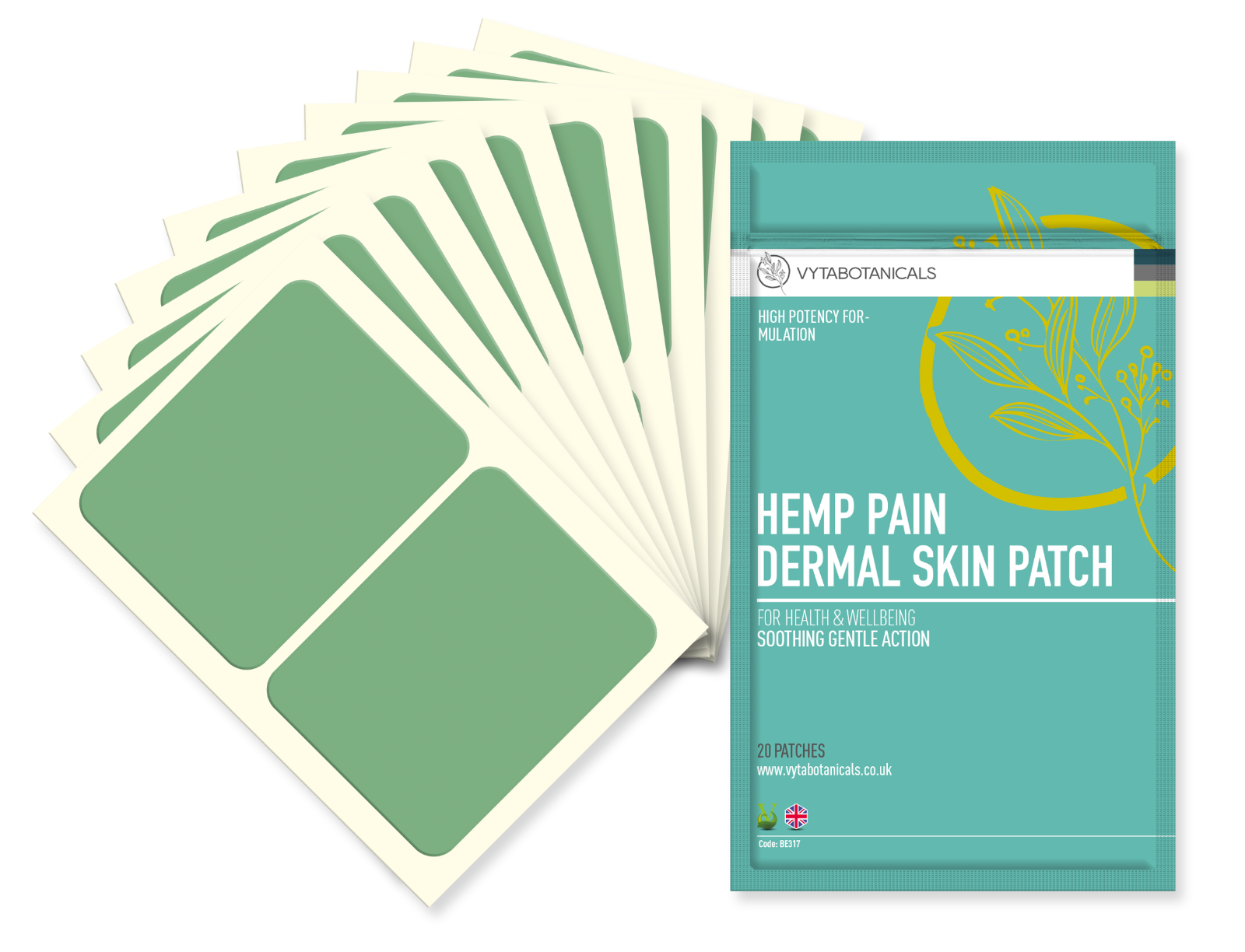 Vytabotanicals Hemp Patch. For Pain Relief & Management, 20 Dermal ...