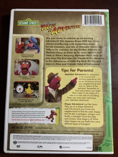 Sesame Street: Elmo and Friends: Tales of Adventure (DVD) 891264001595 ...