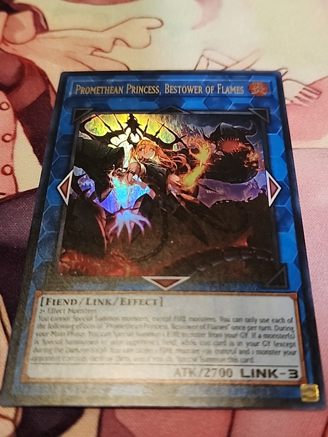 YUGIOH TCG PROMETHEAN PRINCESS BESTOWER OF FLAMES PHNI-EN052 ULTRA 1ST ...