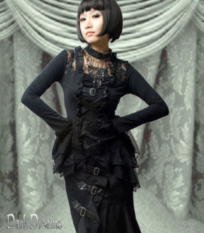 Steampunk Gothic Buckles Lace & Buckle Top Lace and Buckles | eBay.de