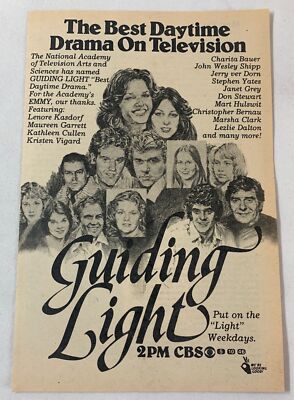 1980 CBS tv ad ~ GUIDING LIGHT best daytime drama on television | eBay