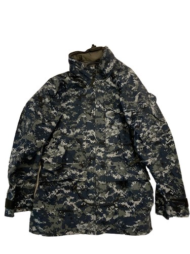 US Navy Parka Gore-Tex Digital Blue Jacket Medium Reg 8415-01-539-9872 ...