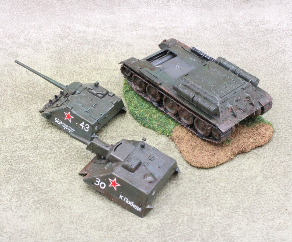 28mm WW2 Russian Soviet Assault Gun TANK Well Painted Bolt Action ...