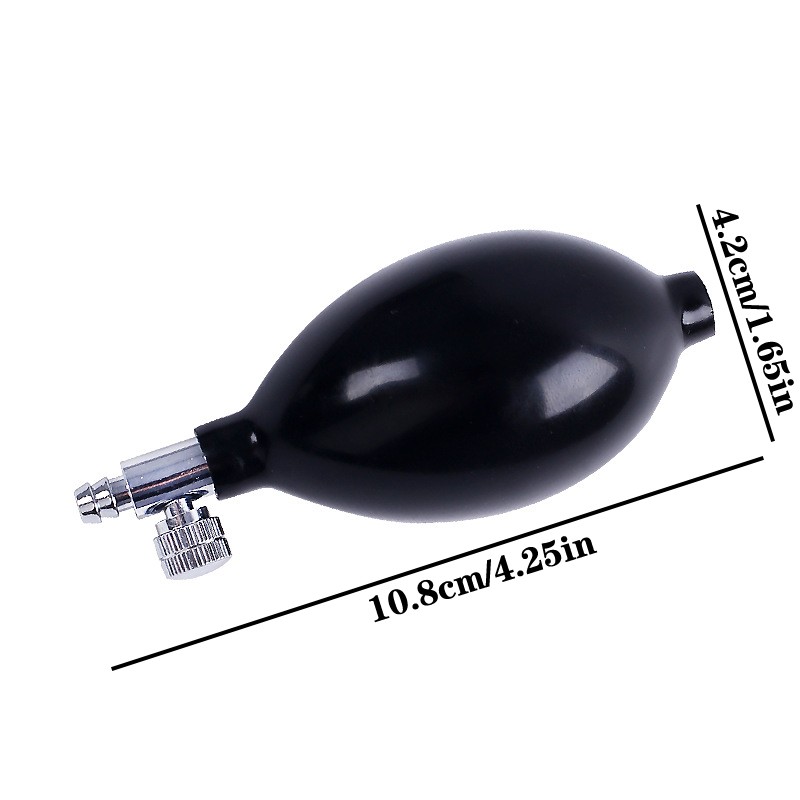 Black Manual Air Pump Inflation Sphygmomanometer Blood Pressure Latex ...