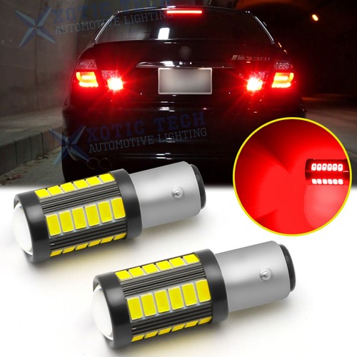 2x 1157 Super Bright Red 100W Projector Lens LED For Corner Tail Stop ...