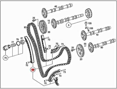 Genuine MERCEDES Chain sliding rail 6420502600 | eBay