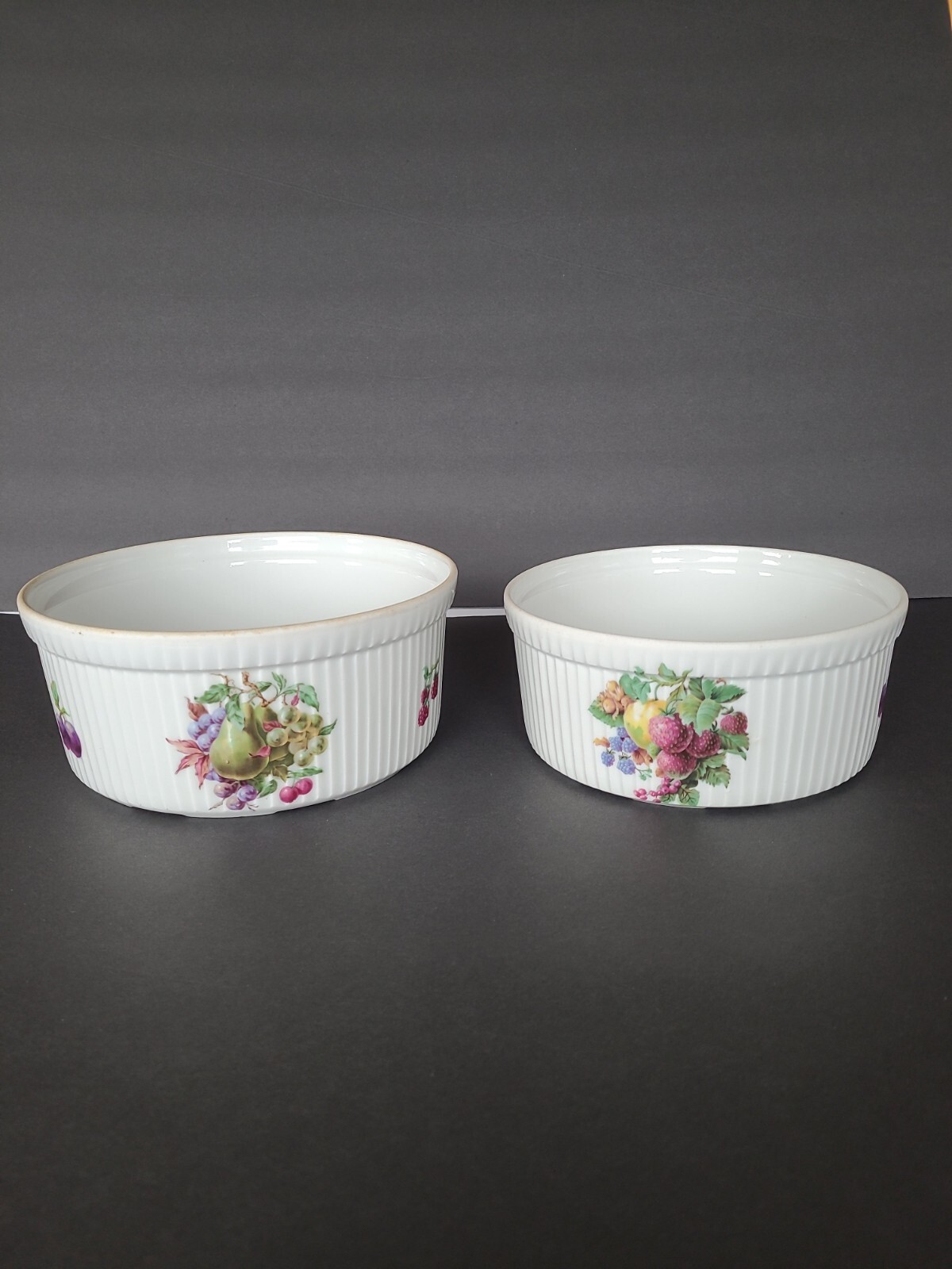 Apilco Set of Two Made in France Porcelain Souffle/Baking Dishes 7", 7. ...