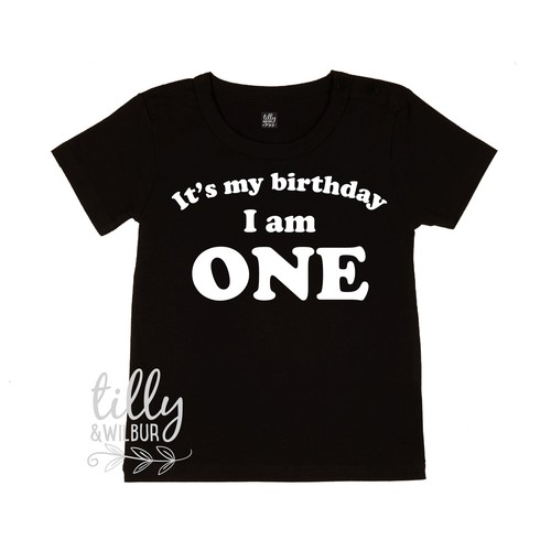 It's My Birthday I Am One T-Shirt, I am One Shirt, 1st Birthday T-Shirt ...