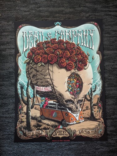 DEAD & COMPANY 5/16/24 SPHERE POSTER BY NEAL WILLIAMS #669/1035 RARE ...