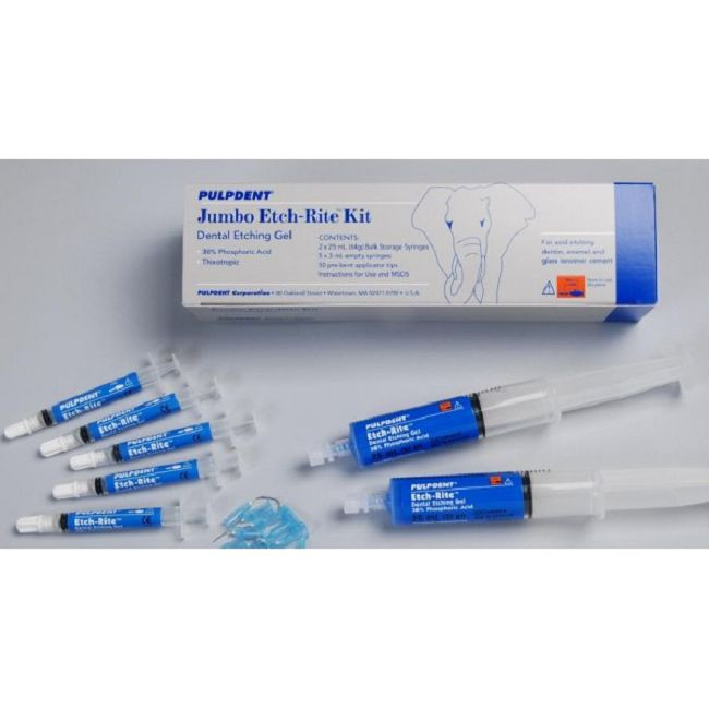 Jumbo Etch-Rite Kit Dental Etching Gel Pulpdent ET-50 | eBay