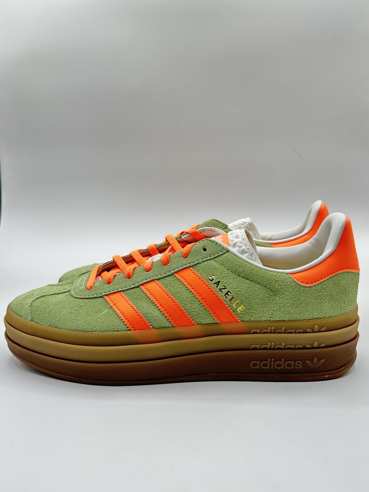 Adidas Women's Gazelle Bold Multiple Sizes Green Spark Screaming Orange ...