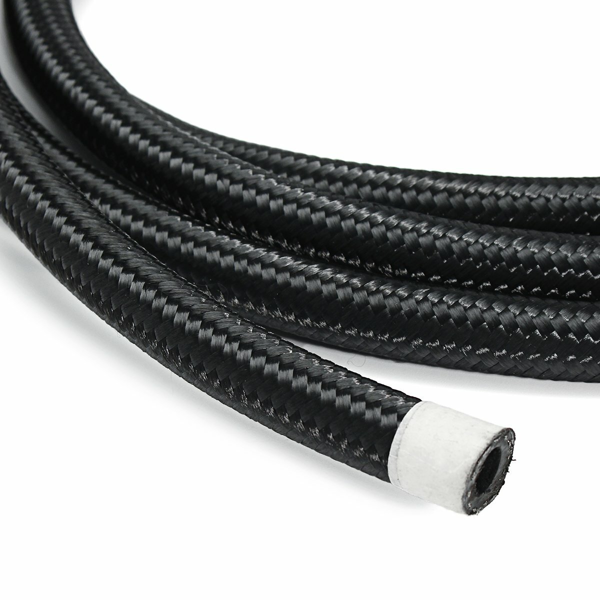 Black Nylon -10 AN10 (1/2") 12.95mm Braided PTFE Fuel Line Hose 10FT ...