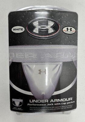 New Under Armour Performance Jock Strap cup pocket XXL jockstrap white hockey UA | eBay