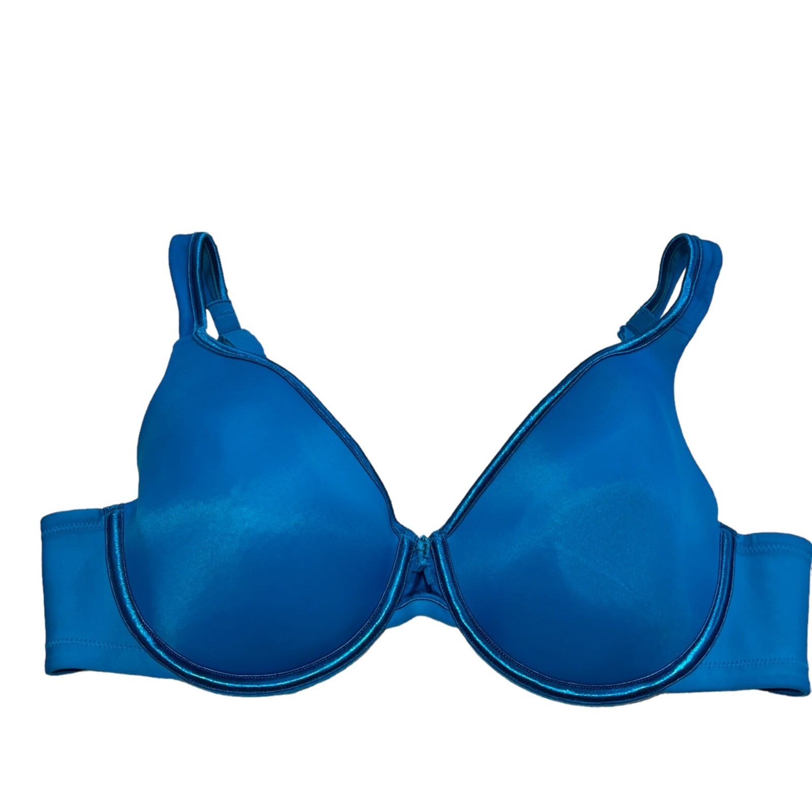 Vanity Fair 40C Royal Blue Satin Bra 75335 Body Caress Full Coverage ...