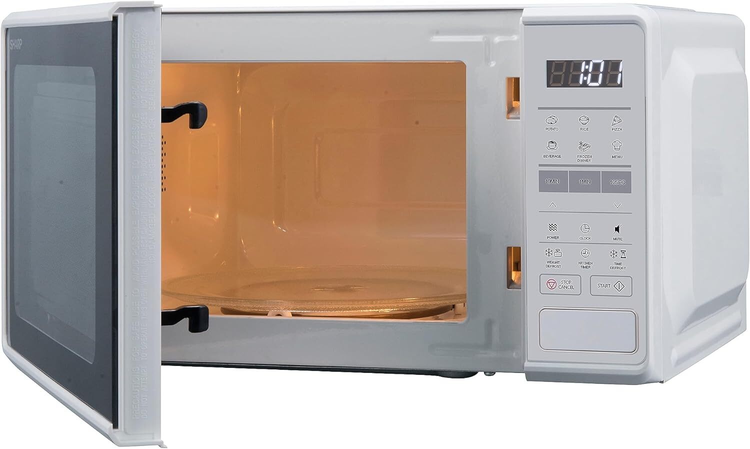 Sharp RS172TW Solo Microwave Oven Digital with Clock & Timer 17L 700w ...