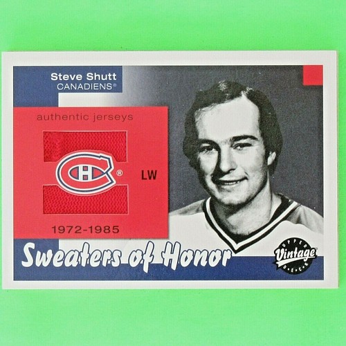 STEVE SHUTT 2001-02 VINTAGE SWEATERS OF HONOR #SHSS Montreal Canadiens ...