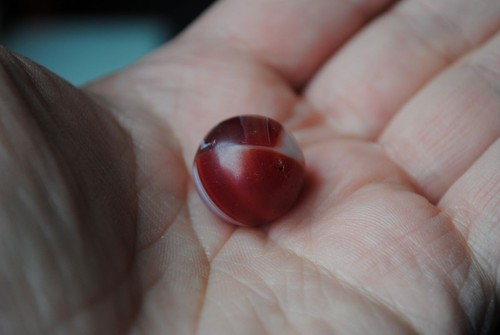 rare early german red glass machine made marble!!!! | eBay