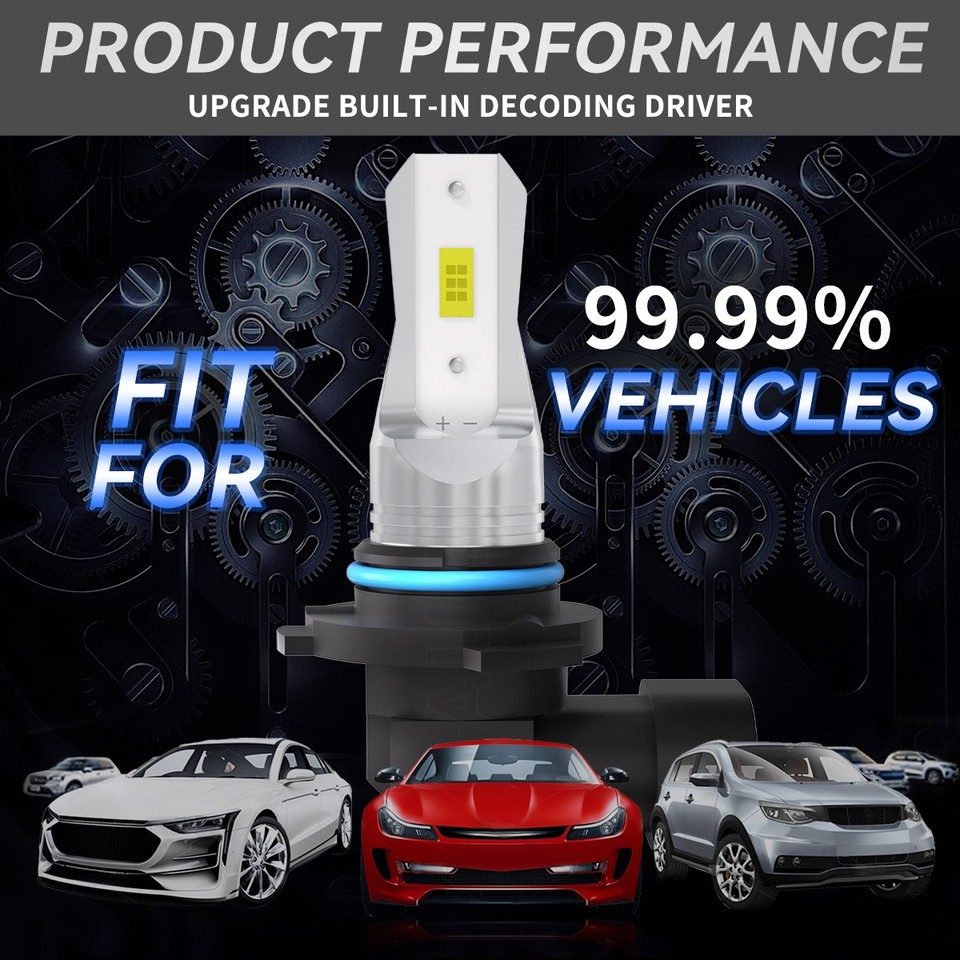 For Chevy Silverado 1500 2007-2015 Combo LED Headlight Kit Bulbs High ...