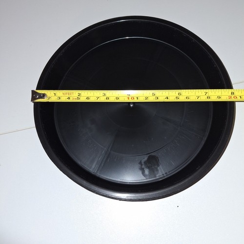 Set Of 5/ 20cm Round Black Plastic Plant Pot Saucers Drip Trays Indoor ...