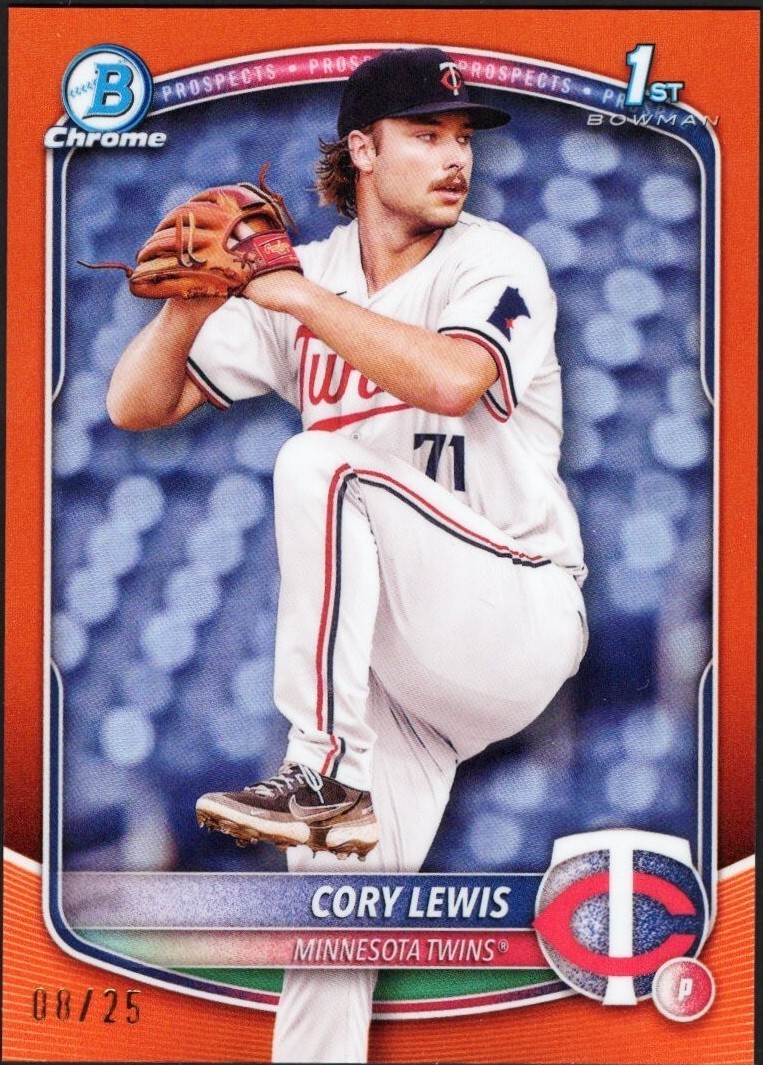 2025 Bowman - Chrome Prospects Cory Lewis #BCP-128 Orange Refractor /25 ...