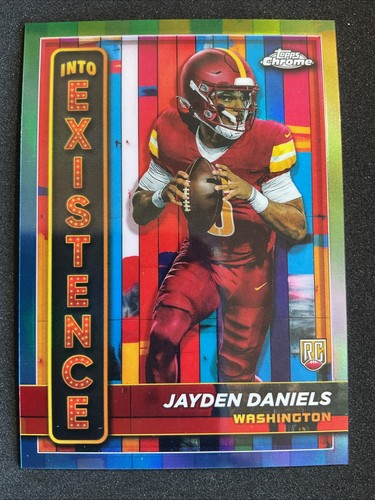2024 Topps Chrome Football Jayden Daniels Into Existence SSP RC Insert ...