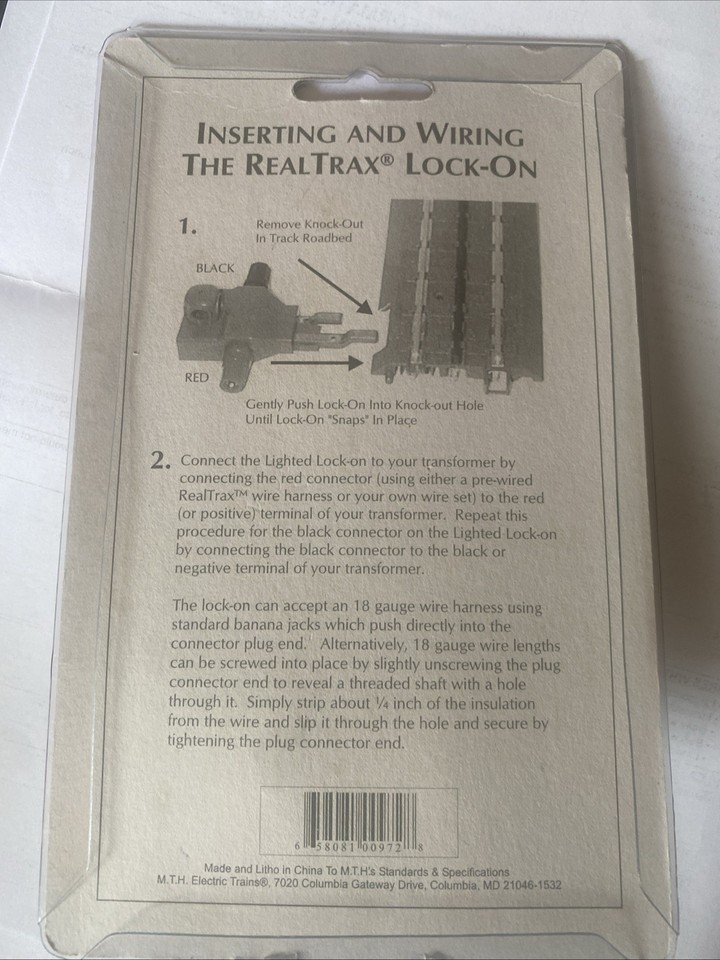 MTH 40-1003 Rail King Real Trax Illuminated Lock-On New | eBay