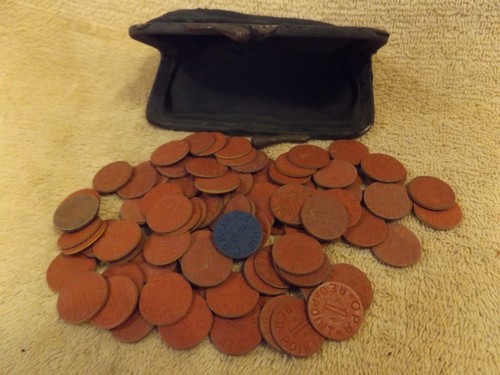 Lot of 90 Red Point OPA World War 2 Era Ration Tokens and 1 Blue OPA ...