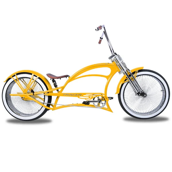 26" Stretch Chopper Cruiser Steel Dual Spring Classical Fork Chrome ...