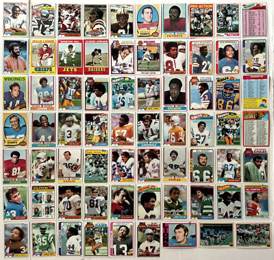 Topps NFL Football Trading Cards 1970s 80s Mixed Lot of 69 HOFers All ...