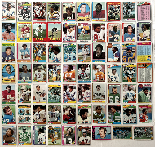 Topps NFL Football Trading Cards 1970s 80s Mixed Lot of 69 HOFers All ...