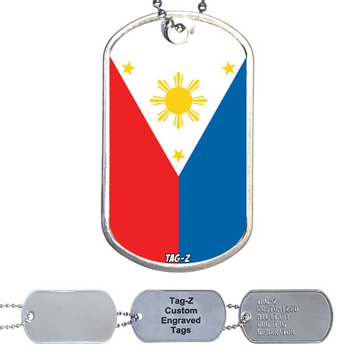 Philippines Flag Military Dog Tag Necklace - Customized - Tag-Z | eBay