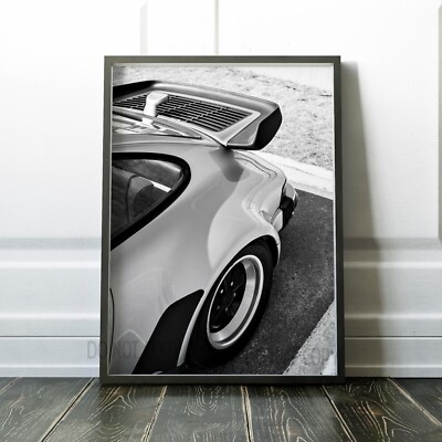 Porsche 911 Vintage Rear View Minimalist Race Car Premium Art Print | eBay