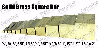 Solid Brass SQUARE Bar - 13 Sizes & 7 Different Lengths Available | eBay