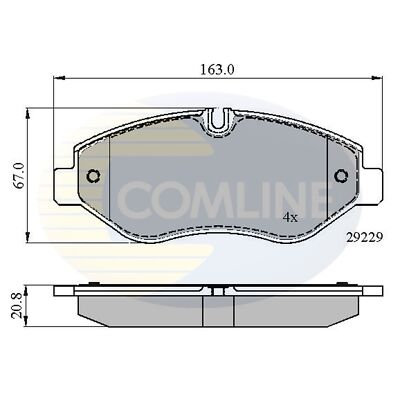 For Iveco Daily 60C17, 60C17/P Genuine Comline Front Brake Disc Pads ...
