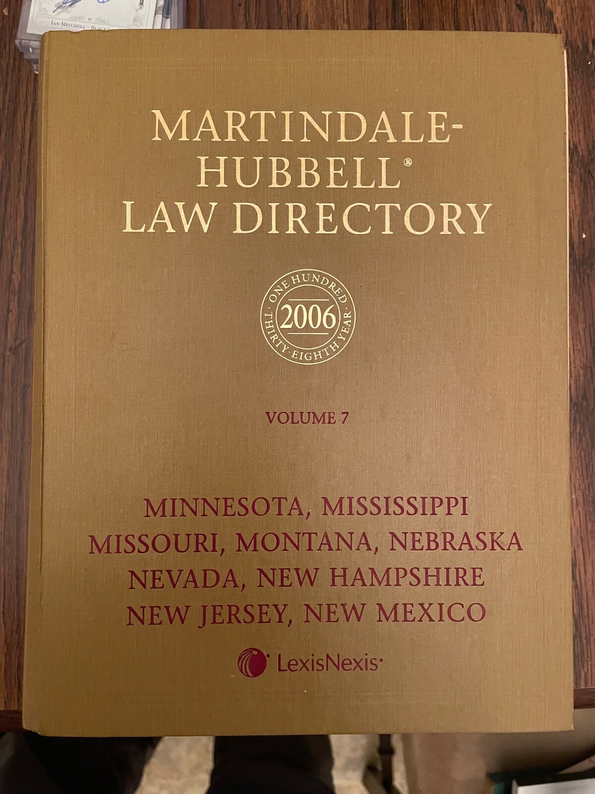 Martindale Hubbell Law Directory Volume 7 Lawyers 2006 Legal Display ...