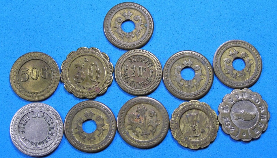 French or other European Consommer Vintage Tokens Lot of 11 | eBay