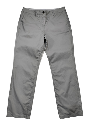 WOMENS NEXT UK 10R LIGHT GREY COTTON SMART CASUAL BASIC SUMMER CROPPED ...