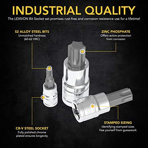 Torx Bit Socket Set Premium S2 Alloy Steel 13piece Star T8-T60 Set ...
