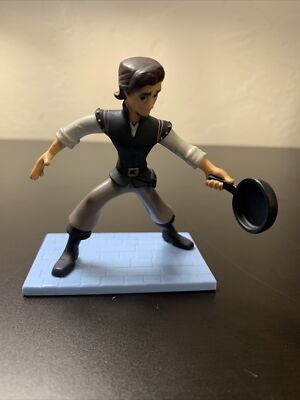 Jakks Disney Flynn Rider Frying Pan Weapon Tangled Pixar Figure On Base ...