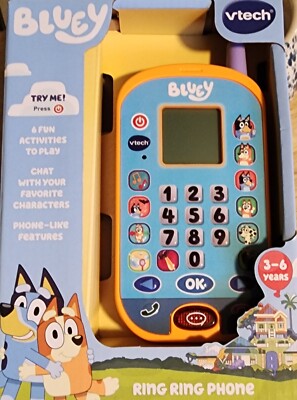 Vtech Bluey Ring Ring Phone 6 Fun Activities to Play Educational Toy ...