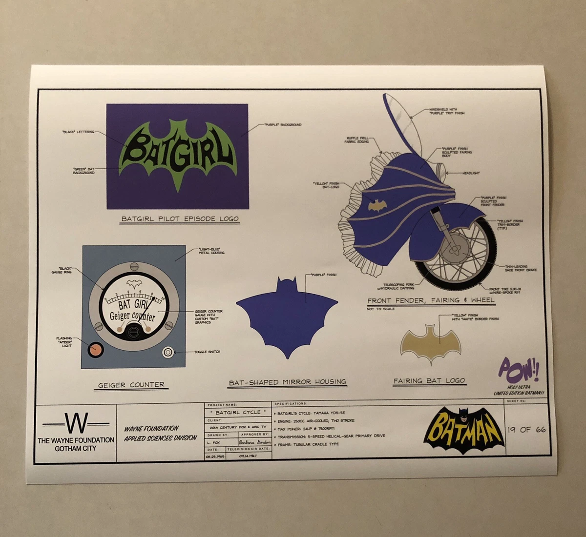 Batcycle Blueprints