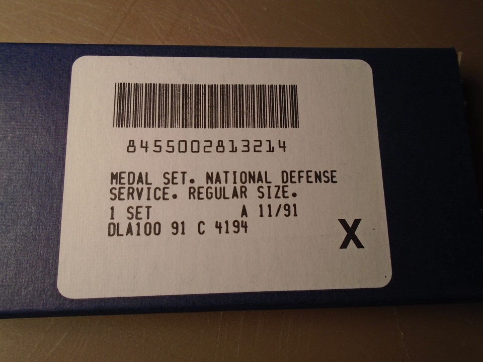 US Military USGI National Defense Service Medal Set NDSM 1991 New in ...