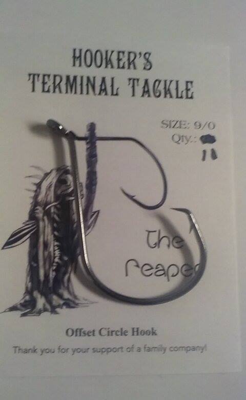 NEW HTT Reaper Offset OCTOPUS CIRCLE HOOKS BLACK NICKEL Catfish/Striper ...