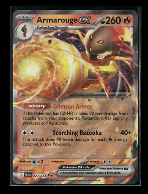 Armarouge ex 027/182 Paradox Rift Double Rare HOLO Pokemon Card NM | eBay